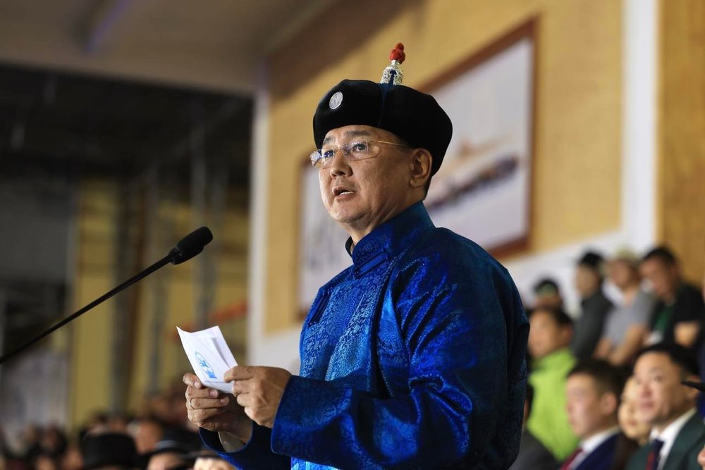 Ерөнхийлөгч У Хүрэлсүх Үндэсний их баяр наадмыг хааж үг хэллээ